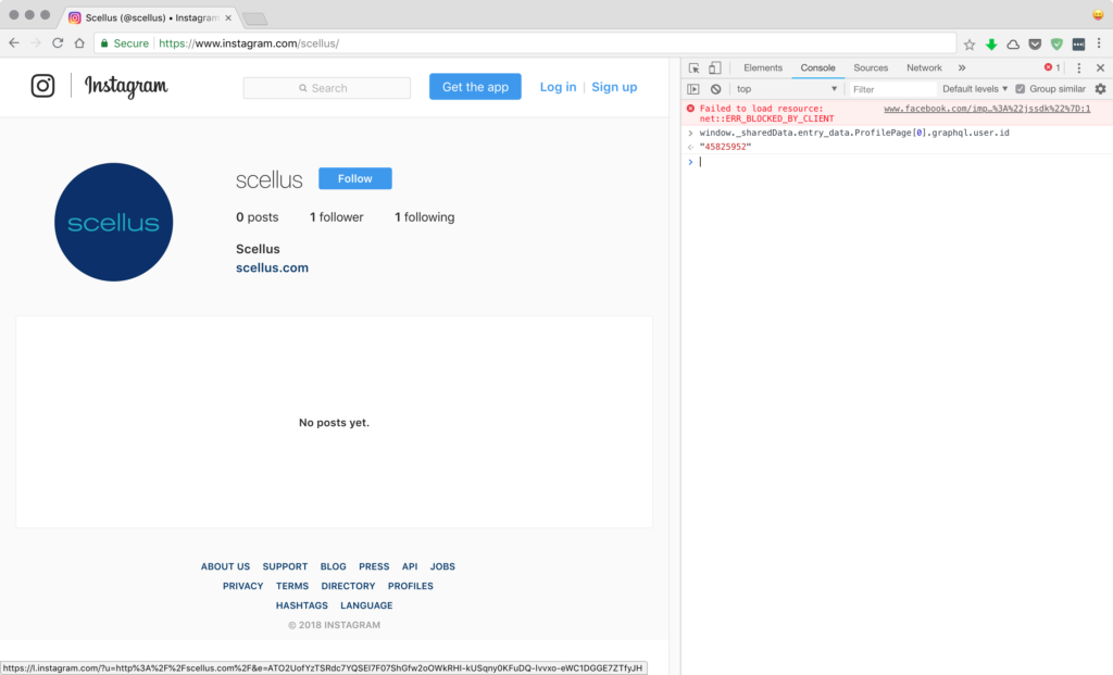 Find Instagram User ID — Scellus